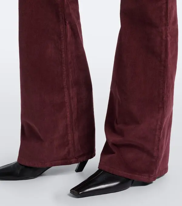 Veronica Beard Beverly Cotton Corduroy Flared Pants