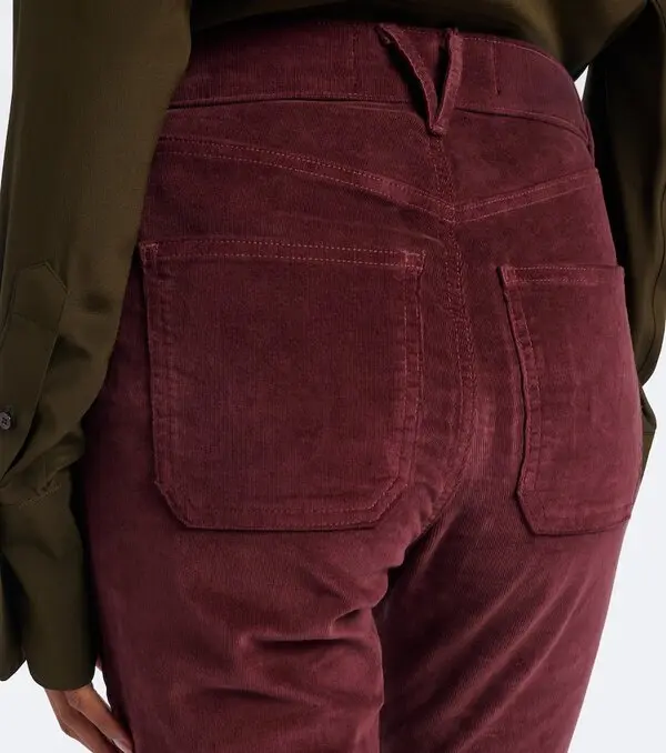 Veronica Beard Beverly Cotton Corduroy Flared Pants