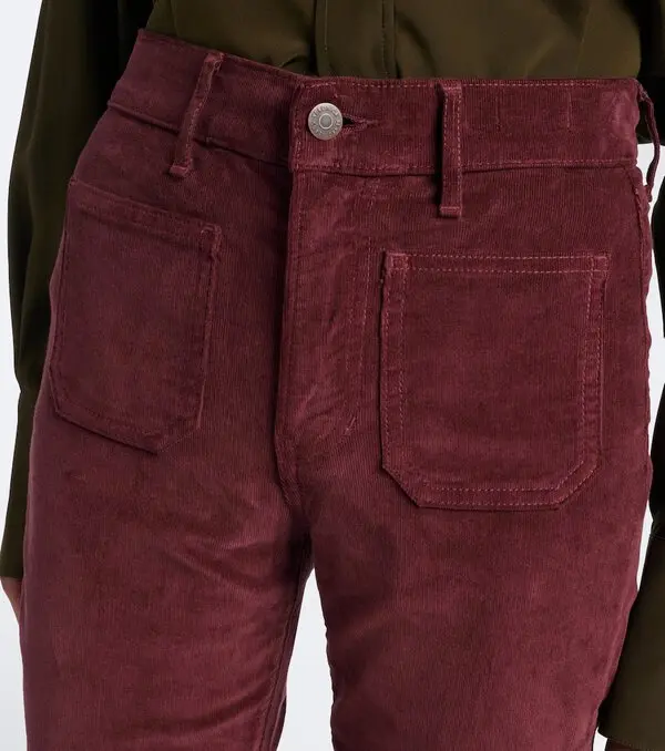 Veronica Beard Beverly Cotton Corduroy Flared Pants