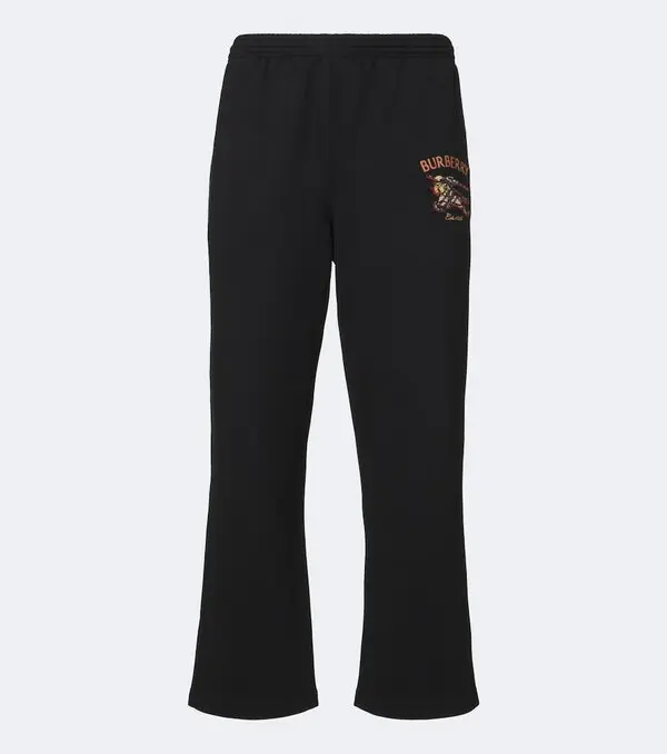 Burberry Ekd Cotton Jersey Sweatpants - Black
