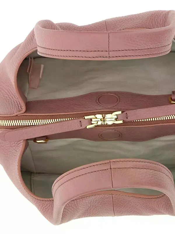 COCCINELLE Small Nell Tumbled Leather Tote Bag - Pink