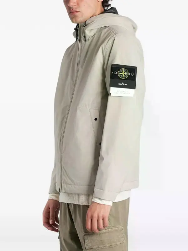 Stone Island 4100108 Soft Shell-r_e.dye® Technology Hooded Jacket With Wind- And Water-resistant Membrane