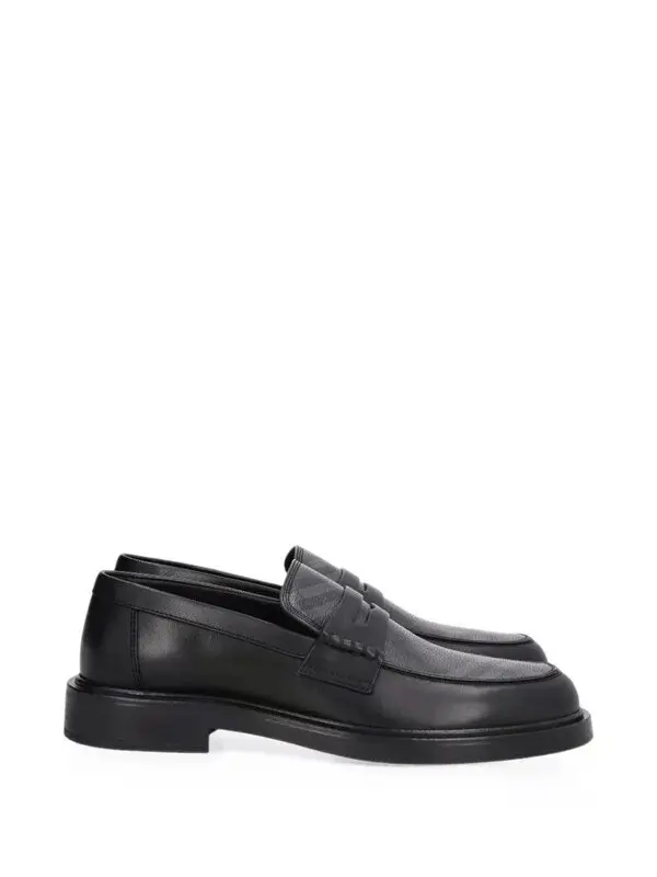Burberry Check-and-leather Pembroke Loafers - Black