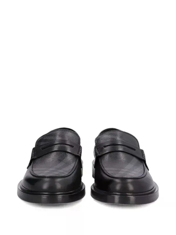 Burberry Check-and-leather Pembroke Loafers