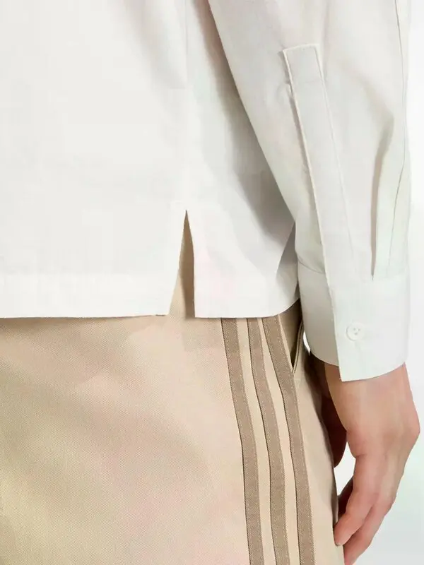 Adidas 3-stripes Button-up Shirt - Neutrals