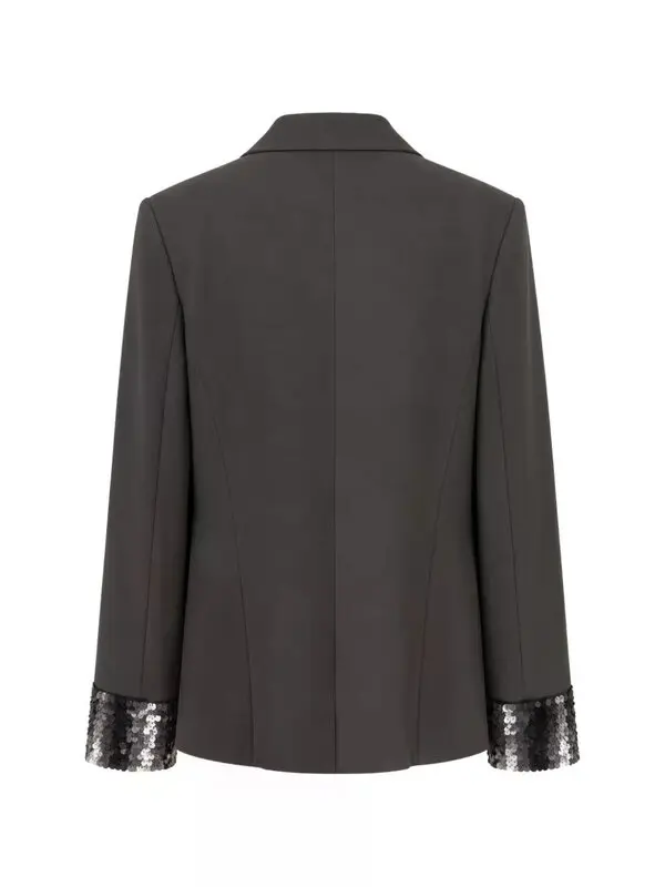 JUCCA Sequin-embellished Double-breasted Blazer - Grey