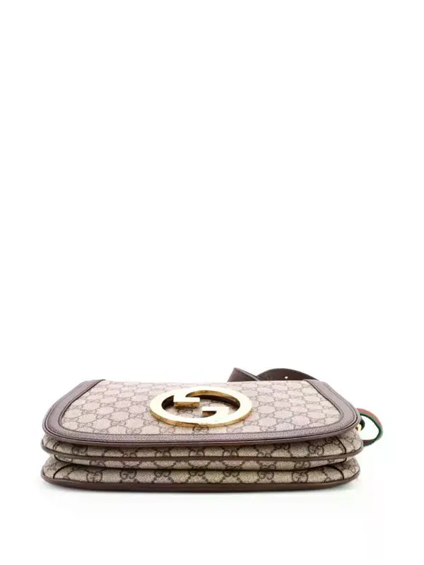 Gucci Blondie Nm Top Handle Bag Gg Coated Canvas Medium Satchel