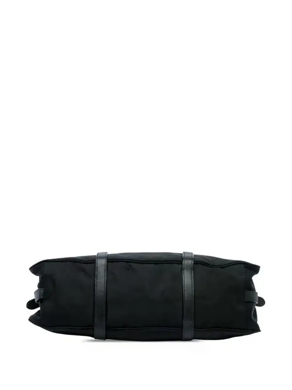 Prada 2000-2013 Soft Calf Trimmed Tessuto Satchel