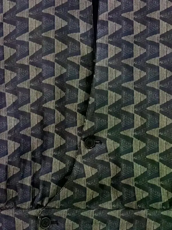 Giorgio Armani Geometric-print Single-breasted Waistcoat