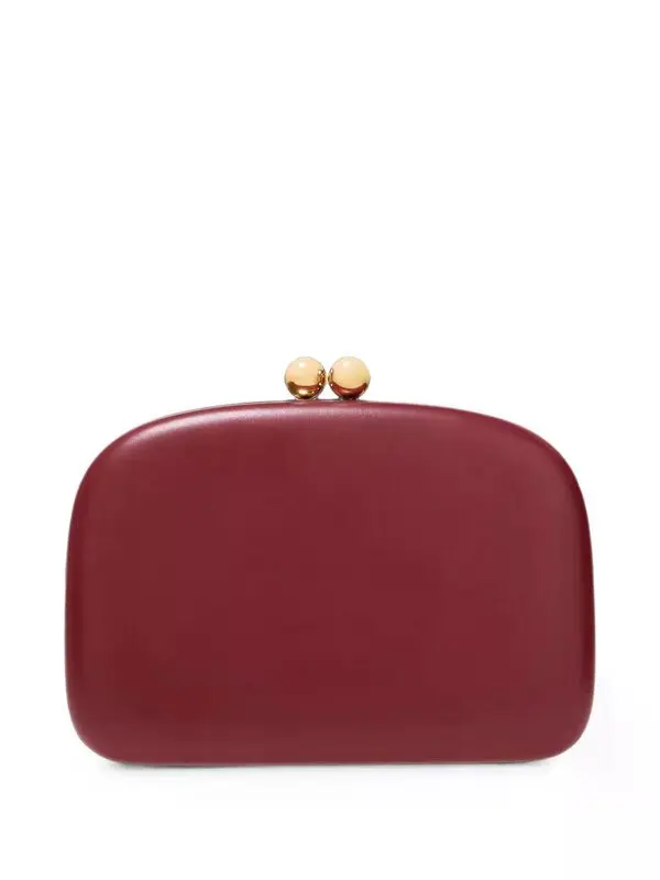 Carolina Herrera Vega Leather Clutch Bag
