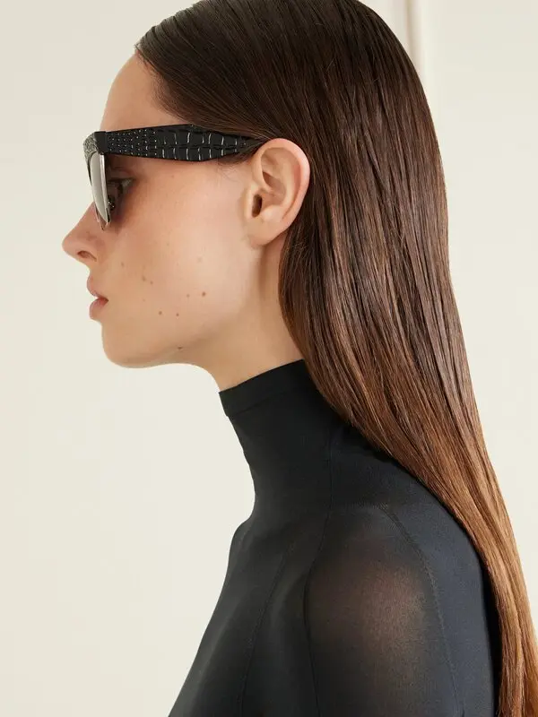 Alaïa D-frame Recycled-acetate Sunglasses