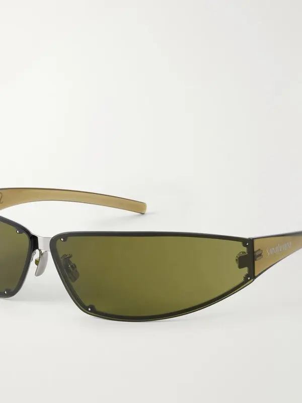 Saint Laurent Sl 963 Square-frame -tone Sunglasses - Silver