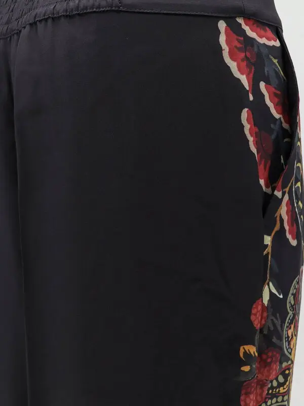 Etro Silk Trousers With Paisley Pattern