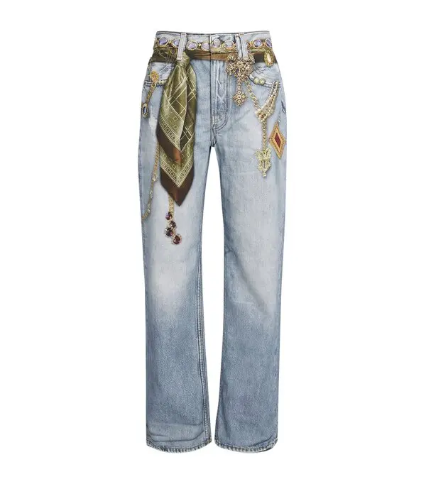Acne Studios 1981 Printed-jewellery Wide-leg Jeans