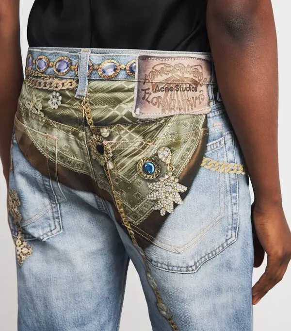Acne Studios 1981 Printed-jewellery Wide-leg Jeans