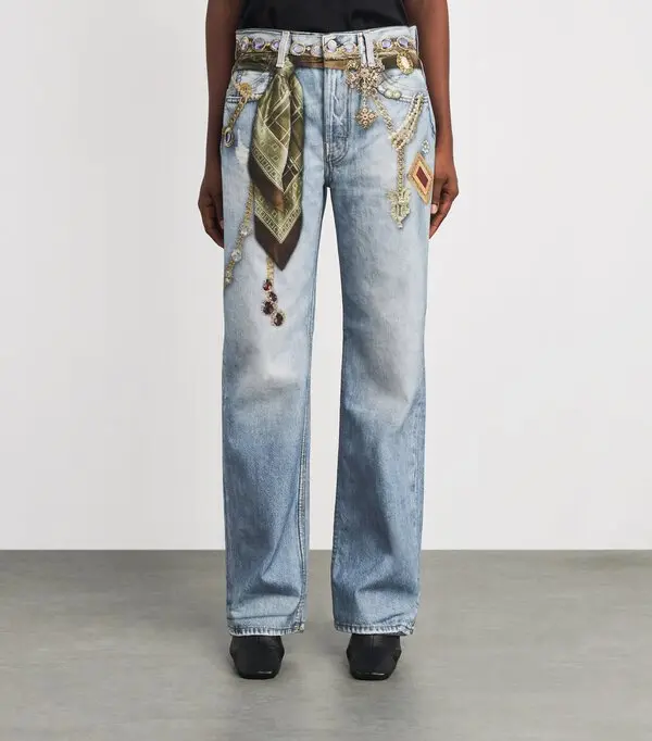 Acne Studios 1981 Printed-jewellery Wide-leg Jeans