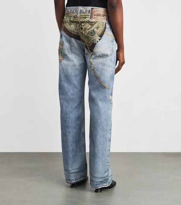 Acne Studios 1981 Printed-jewellery Wide-leg Jeans