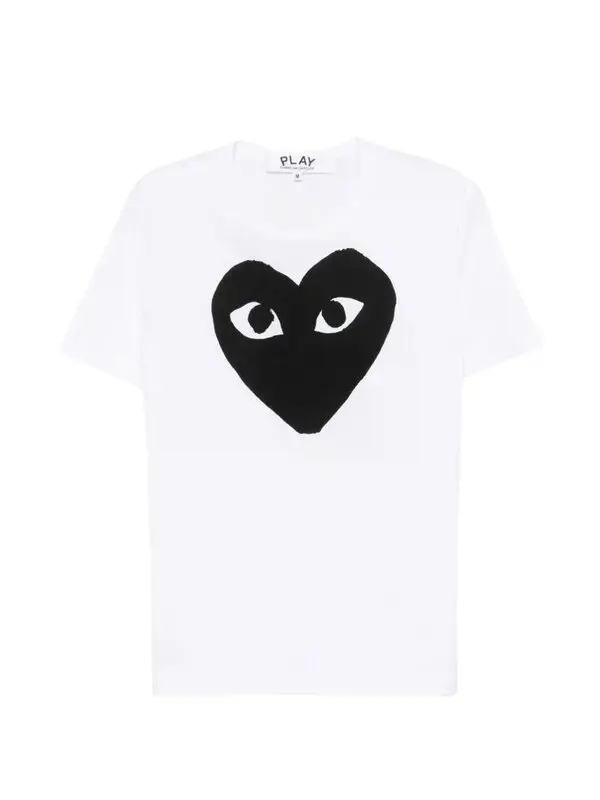 Comme Des Garçons Heart-print T-shirt - White