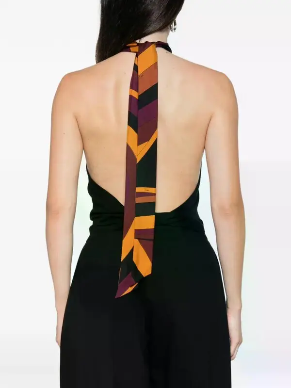Emilio Pucci Silk-trim Halterneck Top