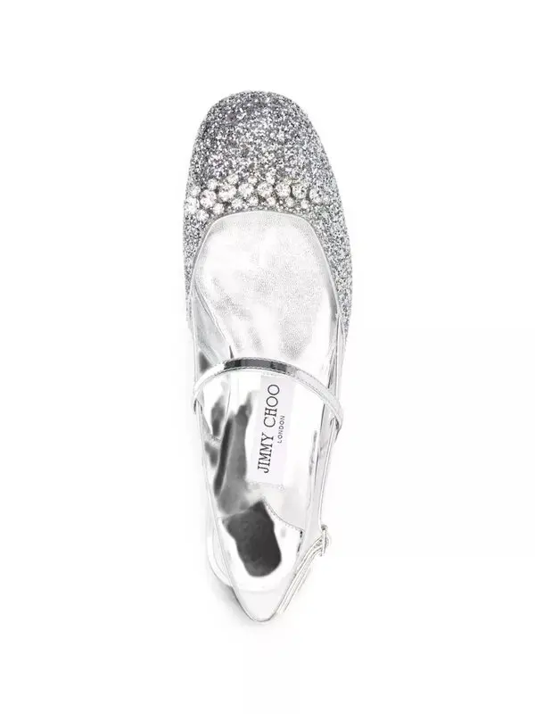 JIMMY CHOO Belinda Glitter-effect Sandals