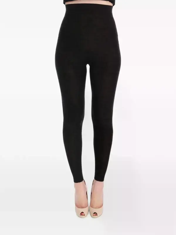 Dolce & Gabbana Ribbed-knit Leggings - Black