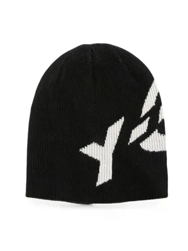 Y3 X Yohji Yamamoto Cl Logo-intarsia Beanie Hat - Black