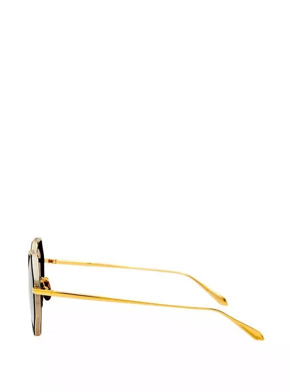 Linda Farrow Coraline Geometric-frame Sunglasses - Black