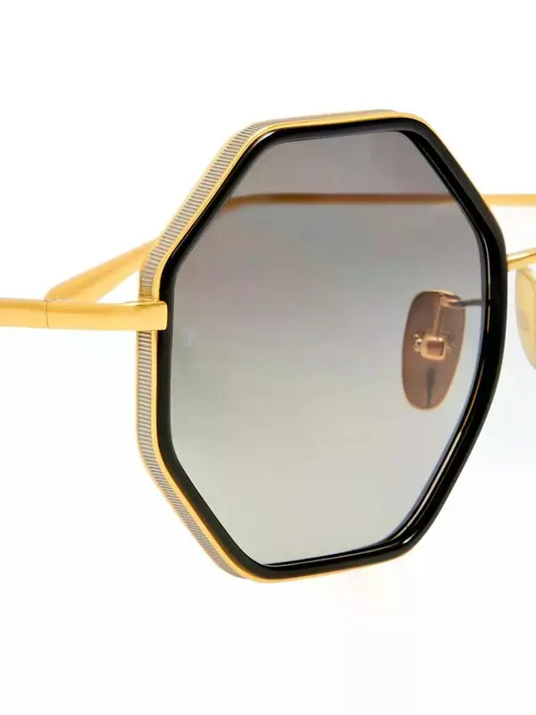 Linda Farrow Coraline Geometric-frame Sunglasses - Black