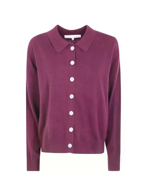 ABSOLUT CASHMERE Majura Button-fastening Collared Cardigan - Red