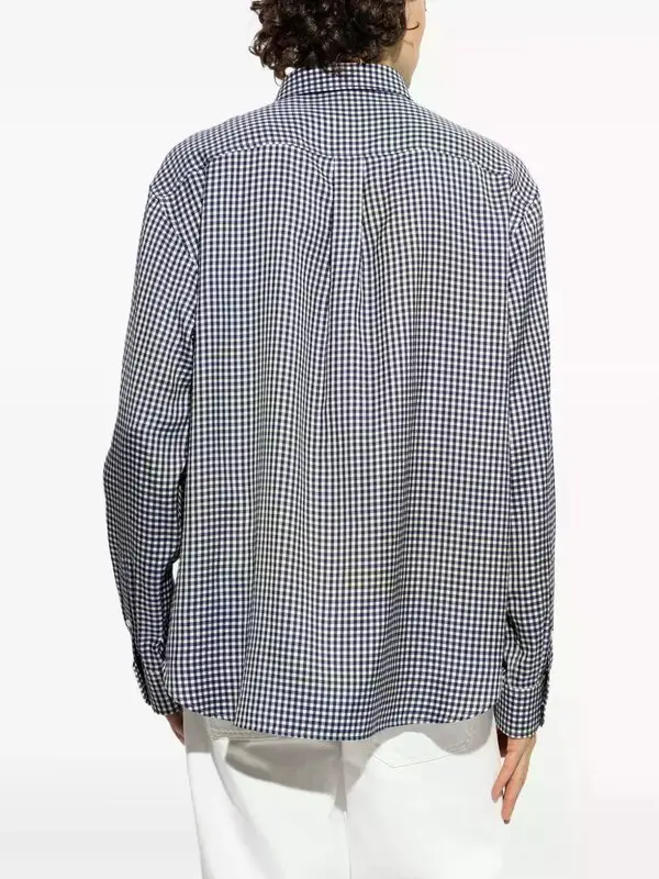 Loewe Anagram-embroidered Gingham-check Shirt