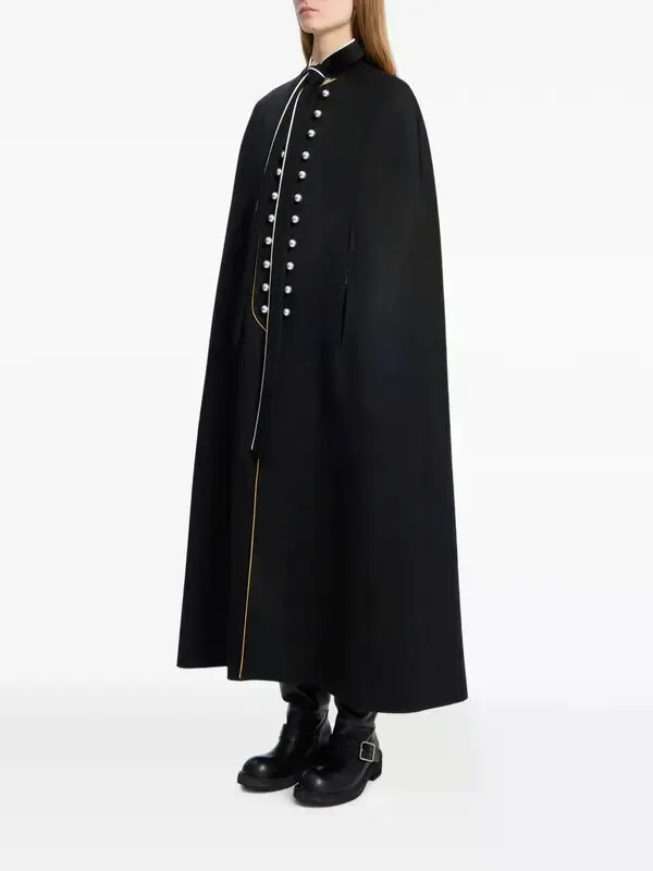 ANN DEMEULEMEESTER Button-embellished Cape