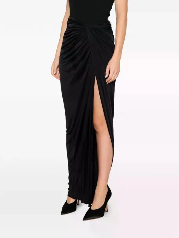 Balmain Draped Side-slit Skirt