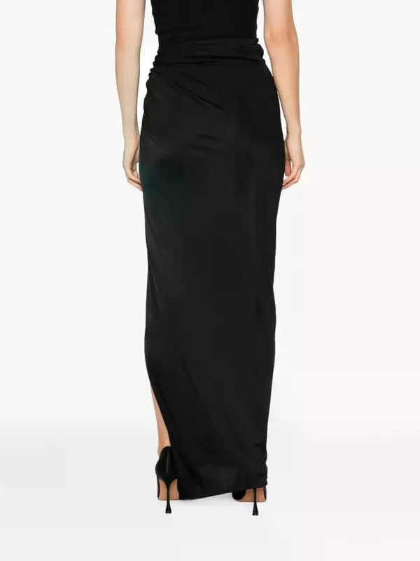 Balmain Draped Side-slit Skirt
