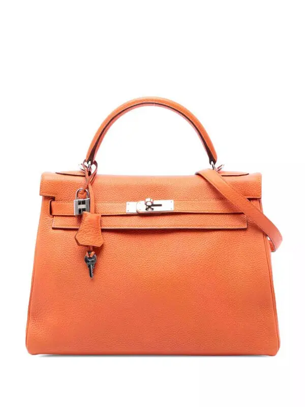 Hermès 2012 Togo Kelly Ii Retourne 32 Satchel - Orange