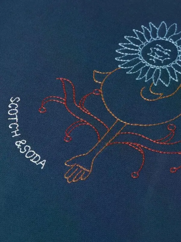 Scotch & Soda Embroidered Crew-neck Sweater