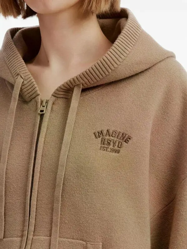 Izzue Logo-embroidered Zip-up Hoodie