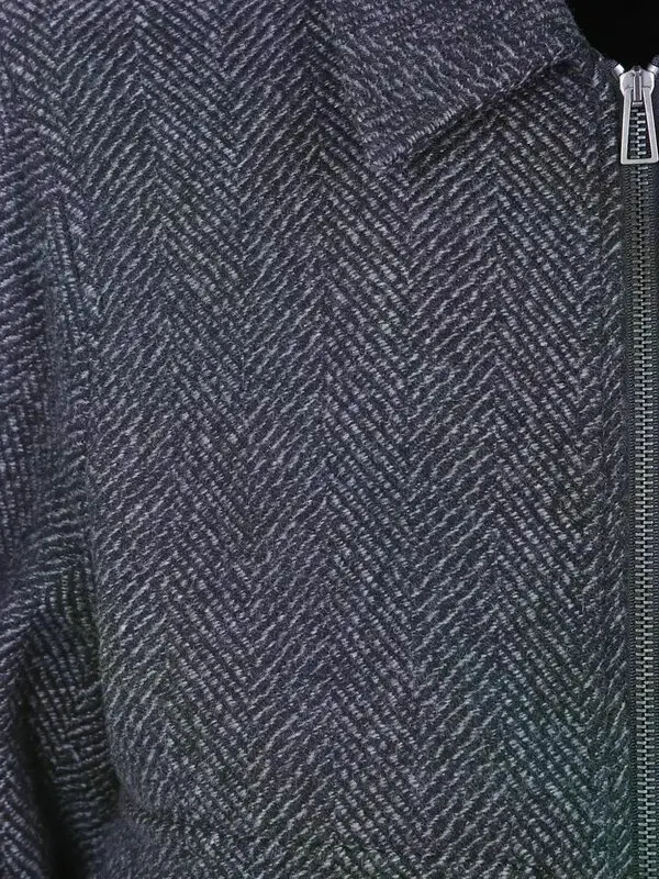 Paul Smith Herringbone-pattern Zip-up Jacket