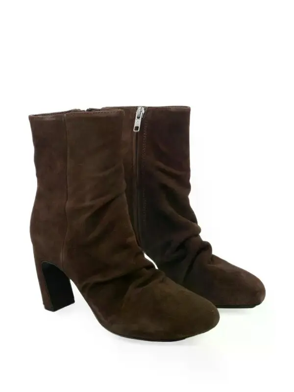 Ash Estelle Ruched Suede Ankle Boots