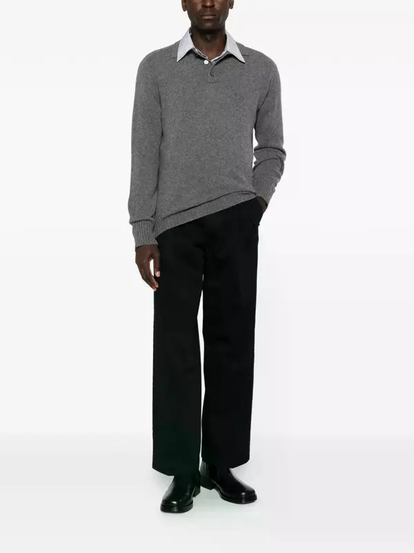 AMARANTO Pleated Straight-leg Trousers