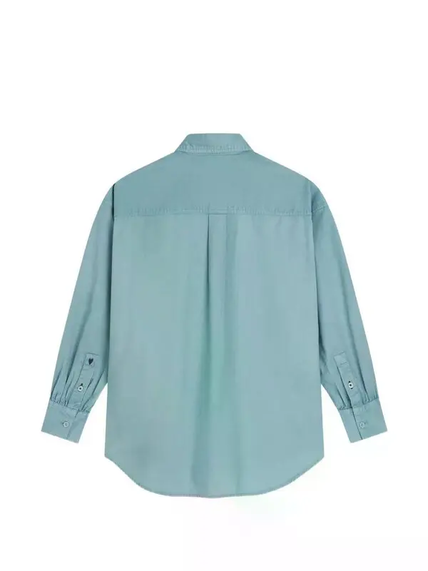 Scotch & Soda Logo-embroidered Chest-pocket Shirt