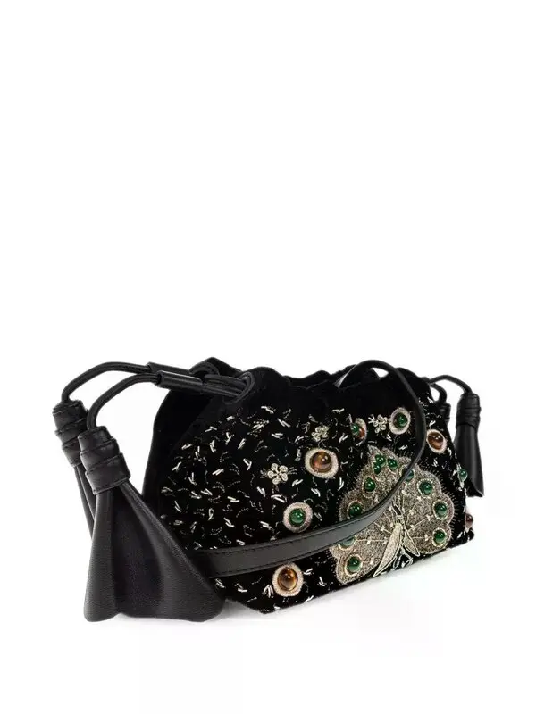 Zimmermann Small Cloud 91 Peacock-embroidered Bucket Bag