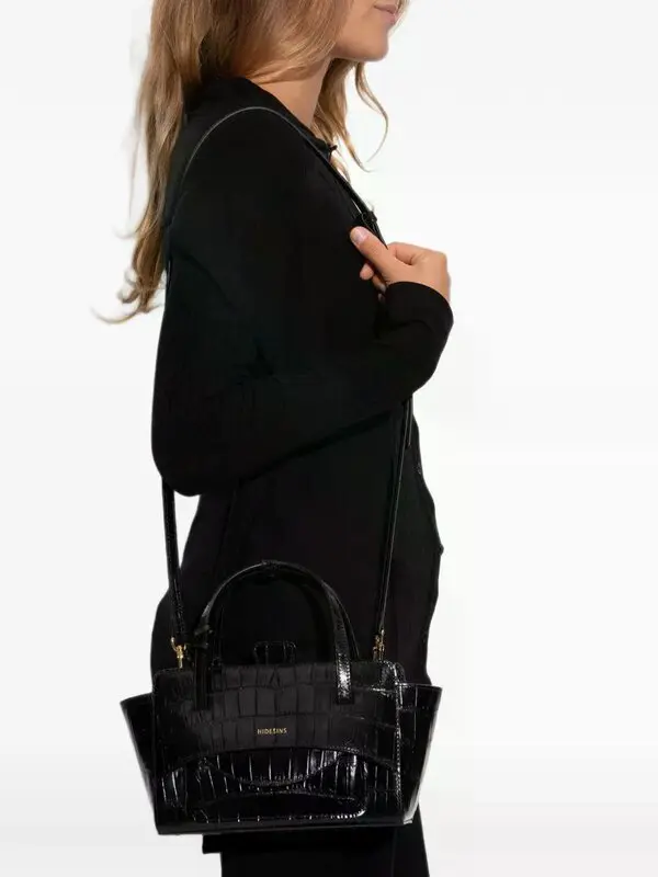 HIDESINS Flap S Crocodile-effect Leather Tote Bag