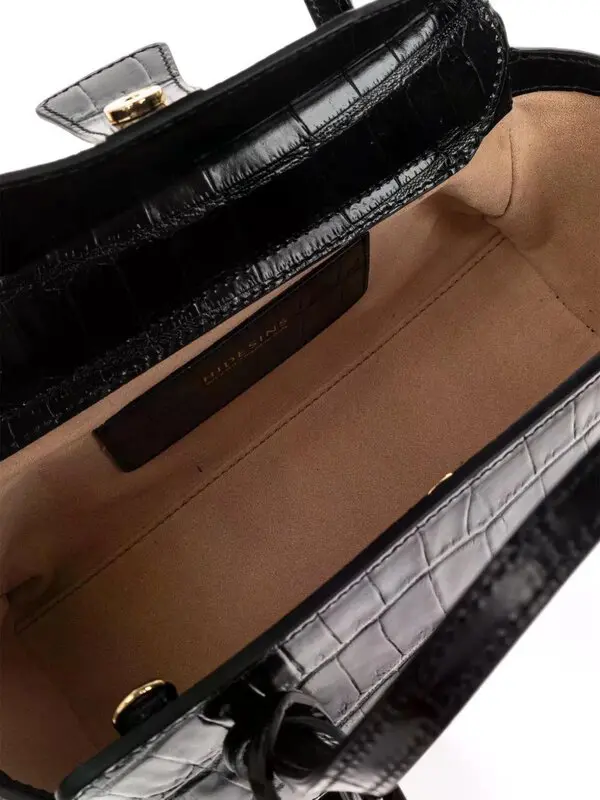 HIDESINS Flap S Crocodile-effect Leather Tote Bag