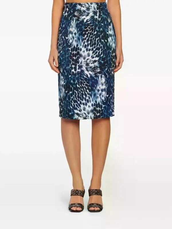 Roberto Cavalli Leopard-print Midi Pencil Skirt