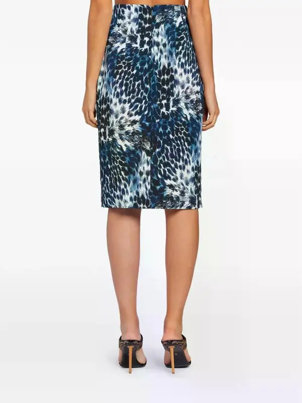 Roberto Cavalli Leopard-print Midi Pencil Skirt