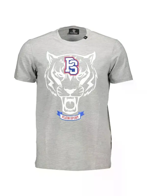 PLEIN SPORT Tiger-print Marl-finish T-shirt