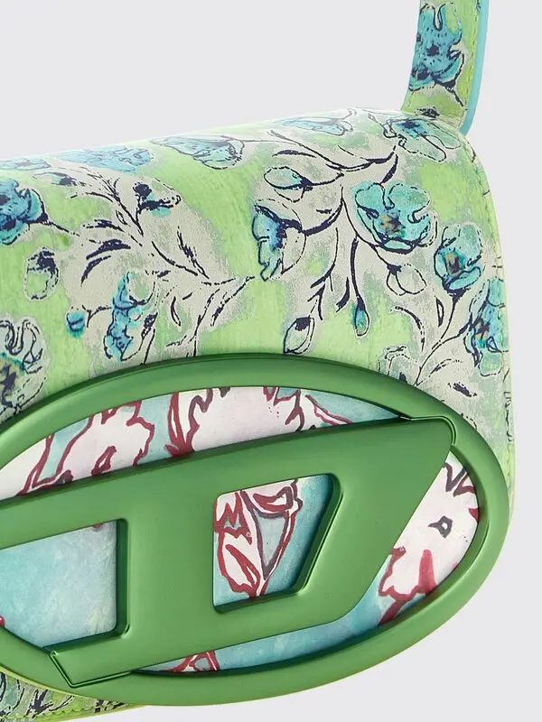 DIESEL® 1dr Floral Print Shoulder Bag With Oval D Logo - Multicolor