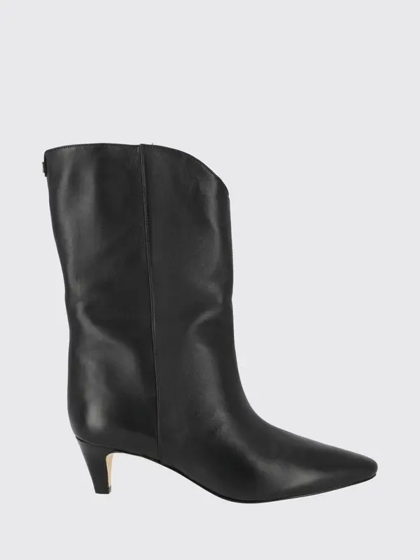 Michael Kors Daniela Leather Knee-high Boots With Stiletto Heel And Mk Logo