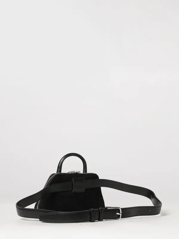 Coperni Duffle Mini Handbag In Leather With Crystal Embroidery