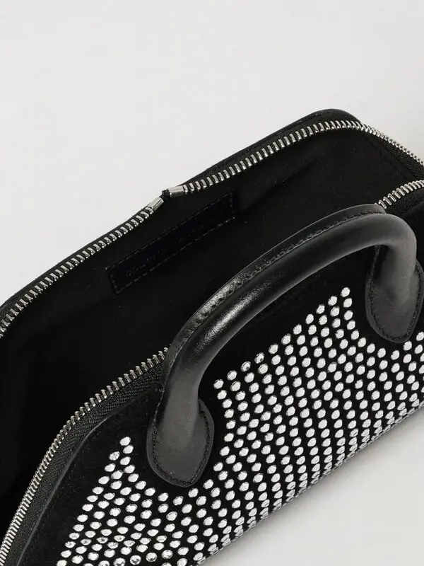 Coperni Duffle Mini Handbag In Leather With Crystal Embroidery